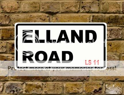 LEEDS ELLAND ROAD FOOTBALL STREET SIGN PRESENT GIFT